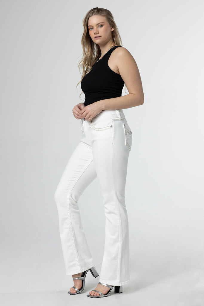 Classic White Bootcut Jeans | Only $87.20 | White | Miss Me